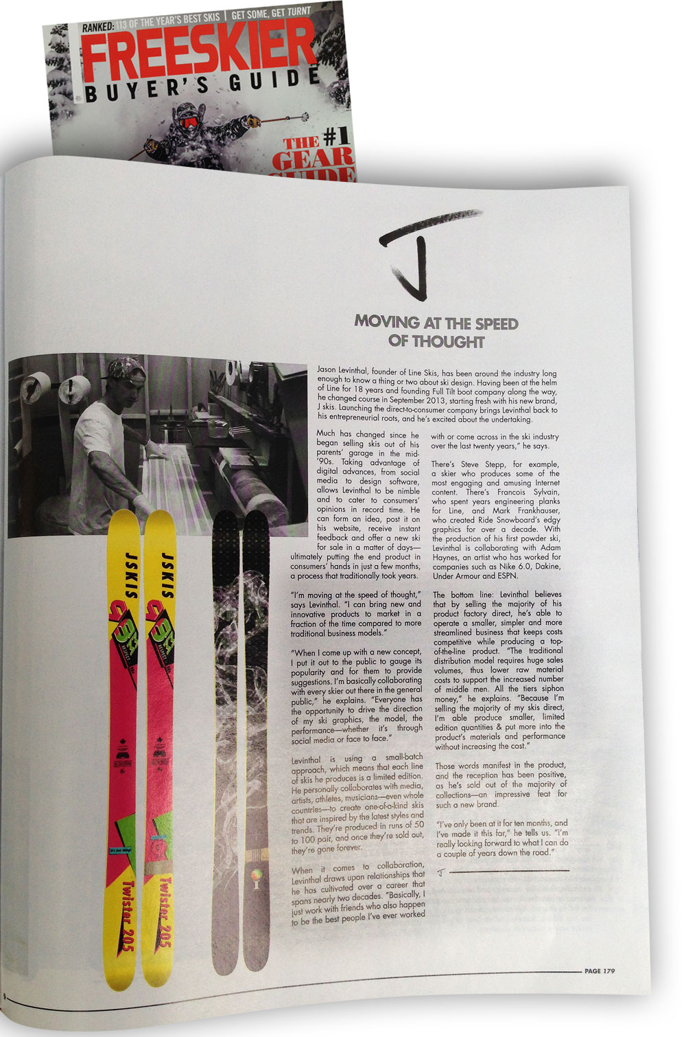 Freeskier Magazine Story About J skis | Jason Levinthal